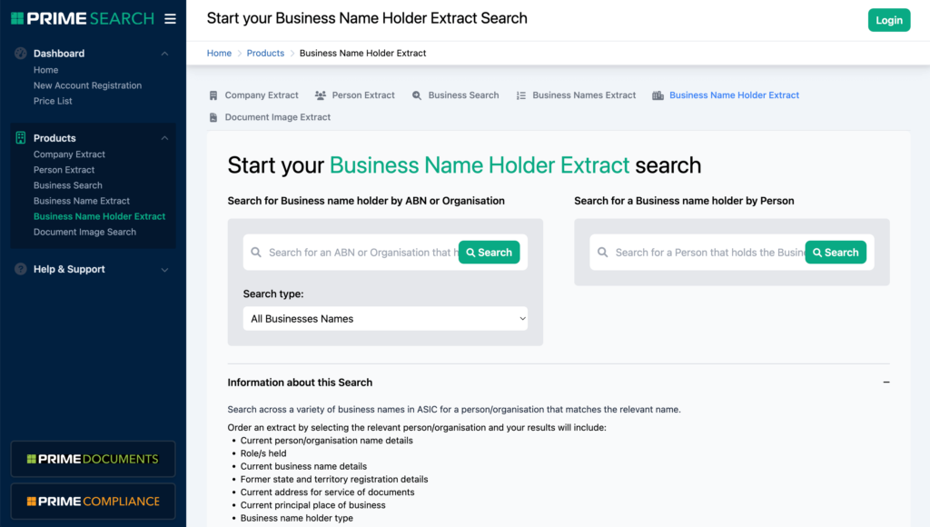 Prime Search | Sample Reports | Prime Compliance Australia